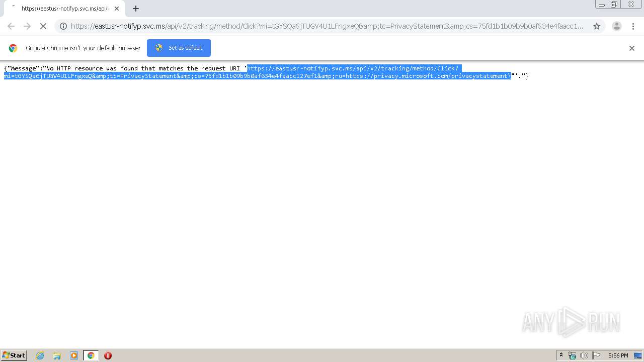 Malware analysis https://eastusr-notifyp.svc.ms/api/v2/tracking/method/Click?mi ...