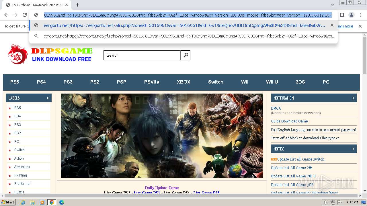 Malware analysis https://eergortu.net/https://eergortu.net/afu.php?zoneid=5016961&var=5016961 ...
