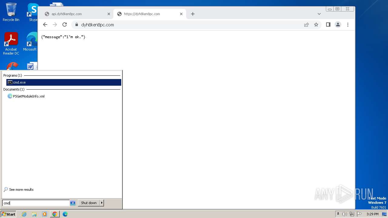 Analysis api.dyh8ken8pc.com Malicious activity - Interactive analysis ...