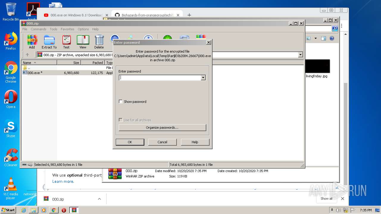 Malware Analysis 000.zip Malicious Activity 