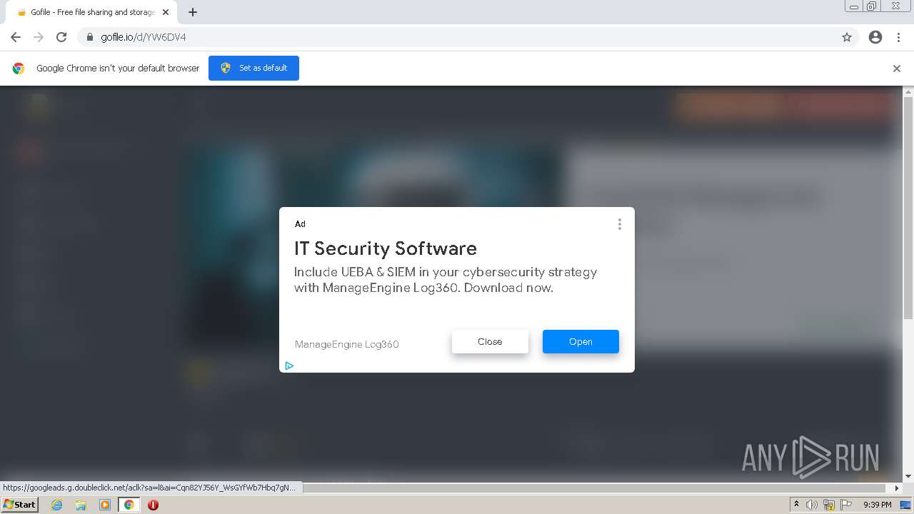 Malware analysis https://gofile.io/d/YW6DV4 Malicious activity | ANY.RUN - Malware Sandbox Online