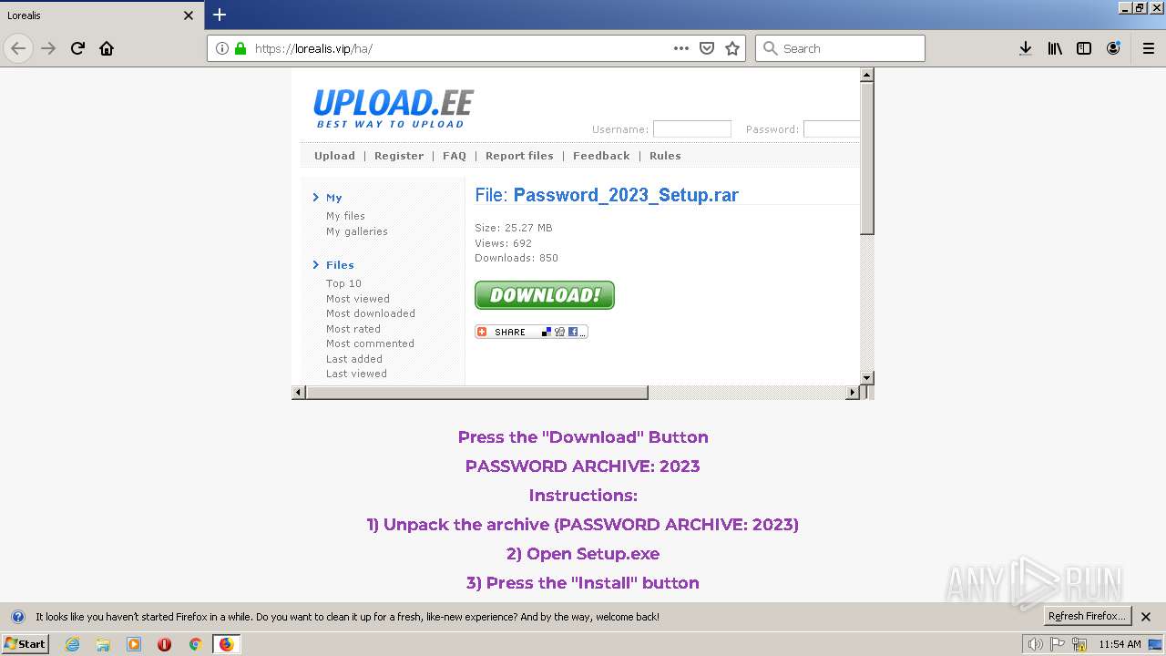 Malware analysis https://lorealis.vip/ha Malicious activity | ANY.RUN ...