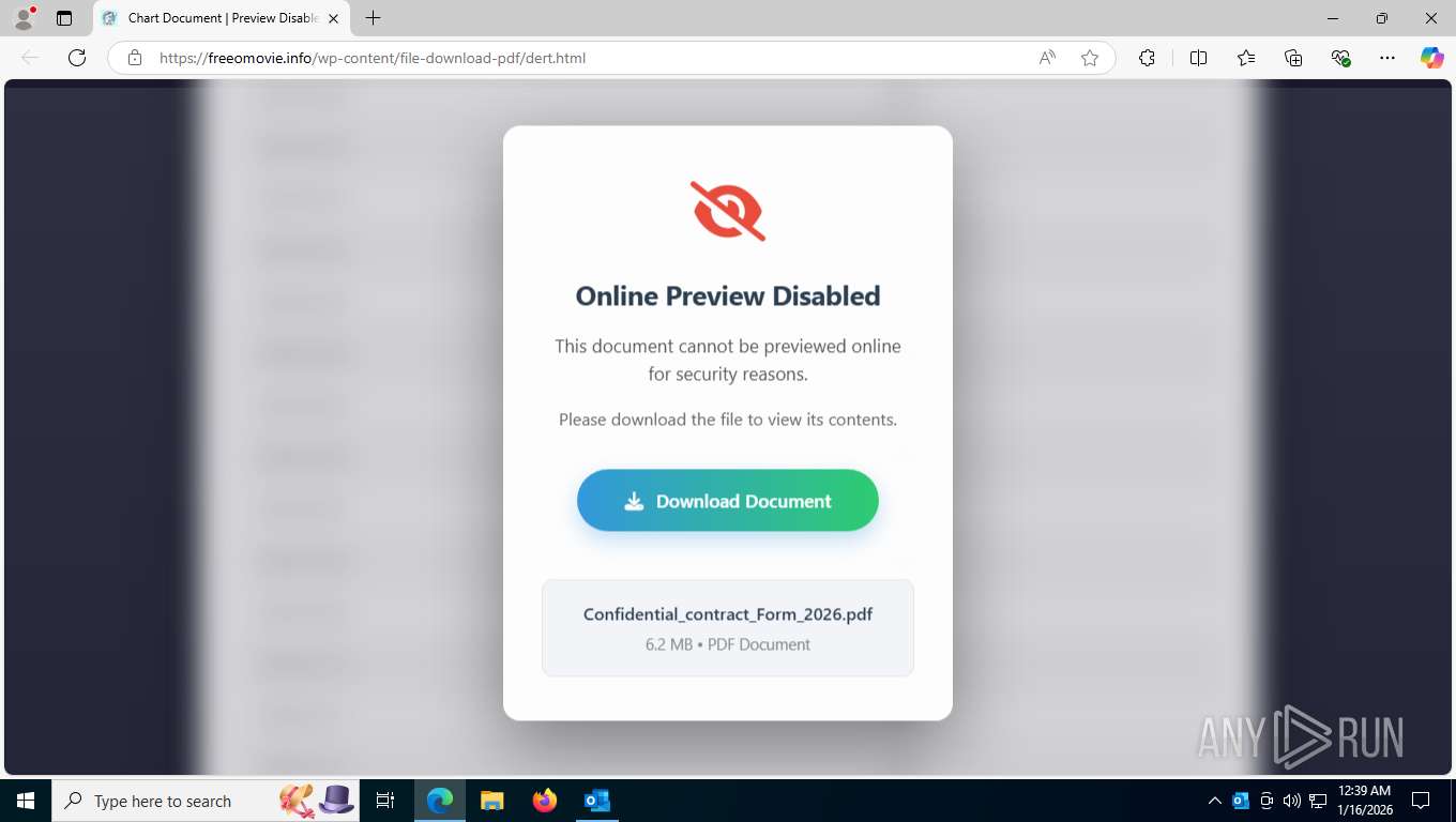 Malware analysis 20260116020323-Important Notification_ from the ...
