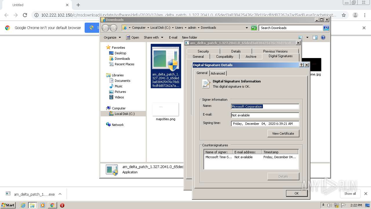 Malware analysis http://102.222.102.150/c/msdownload/update/software ...