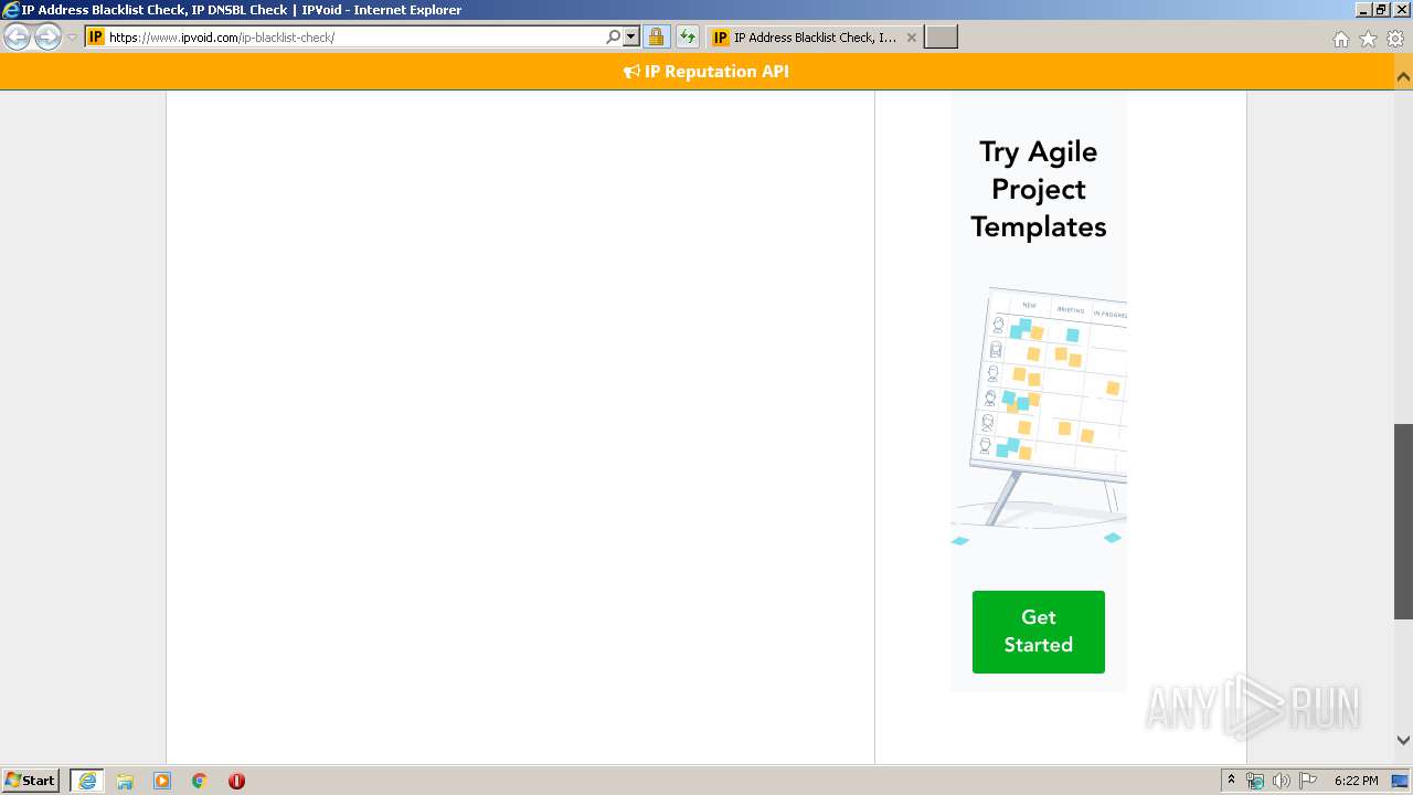 Malware analysis https://www.ipvoid.com/ip-blacklist-check/ No threats ...