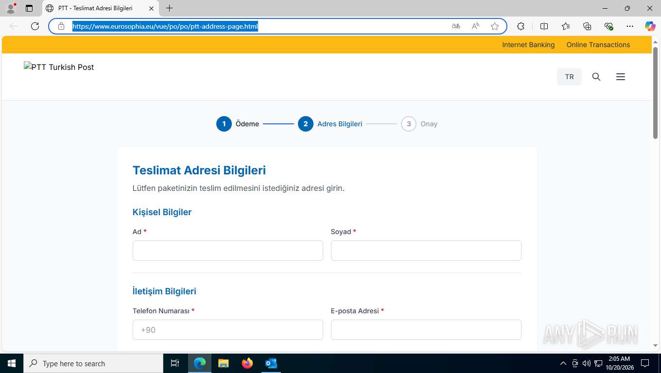 Malware analysis Gümrük Vergisi Ödeme Bildirimi.msg Suspicious activity ...