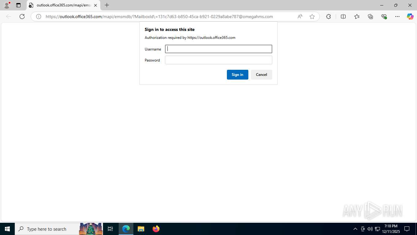 Malware analysis https://outlook.office365.com/mapi/emsmdb/?MailboxId ...