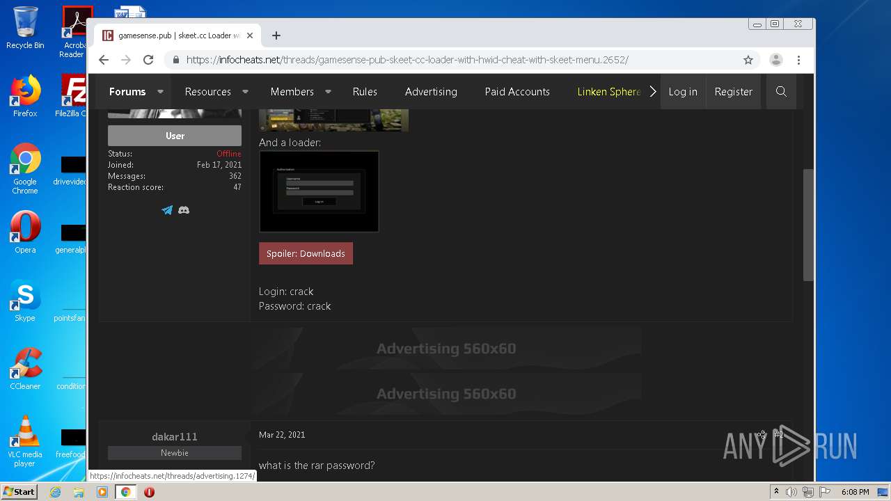 Malware analysis gamesense-pub-skeet-cc-loader-with-hwid-cheat-with ...