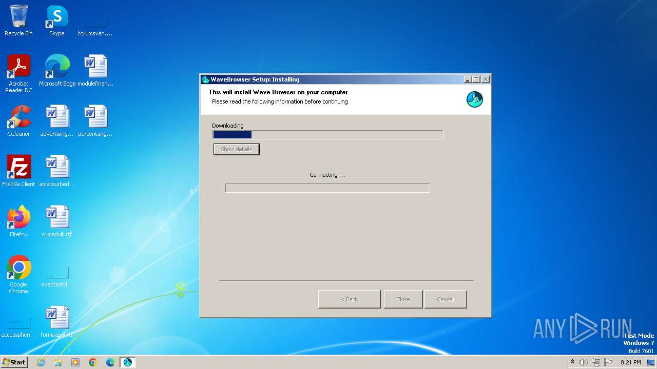 Malware analysis Wave Browser.exe Malicious activity | ANY.RUN ...