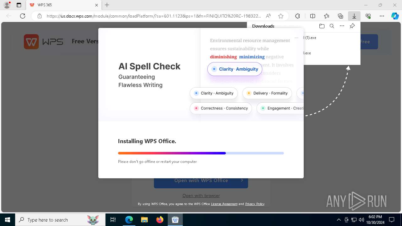 Malware analysis https://us.docworkspace.com/d/sINahsMyMAvOuhrkG?sa=601.1123&ps=1&fn=FINIQUITO ...