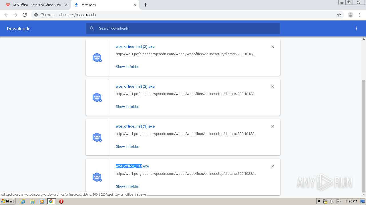 Malware analysis https://urldefense.com/v3/__https:/kso.page.link/wps__;!!HL9eAG-pe8ETeg ...