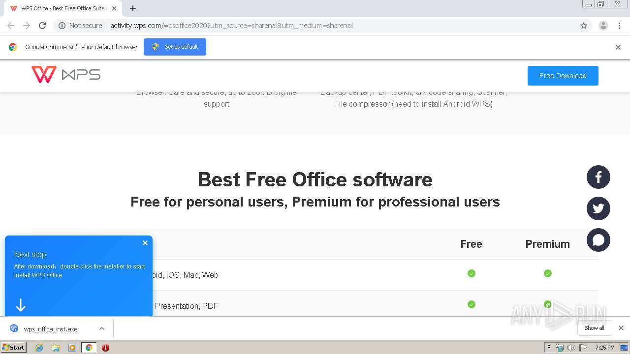 Malware analysis https://urldefense.com/v3/__https:/kso.page.link/wps__;!!HL9eAG-pe8ETeg ...