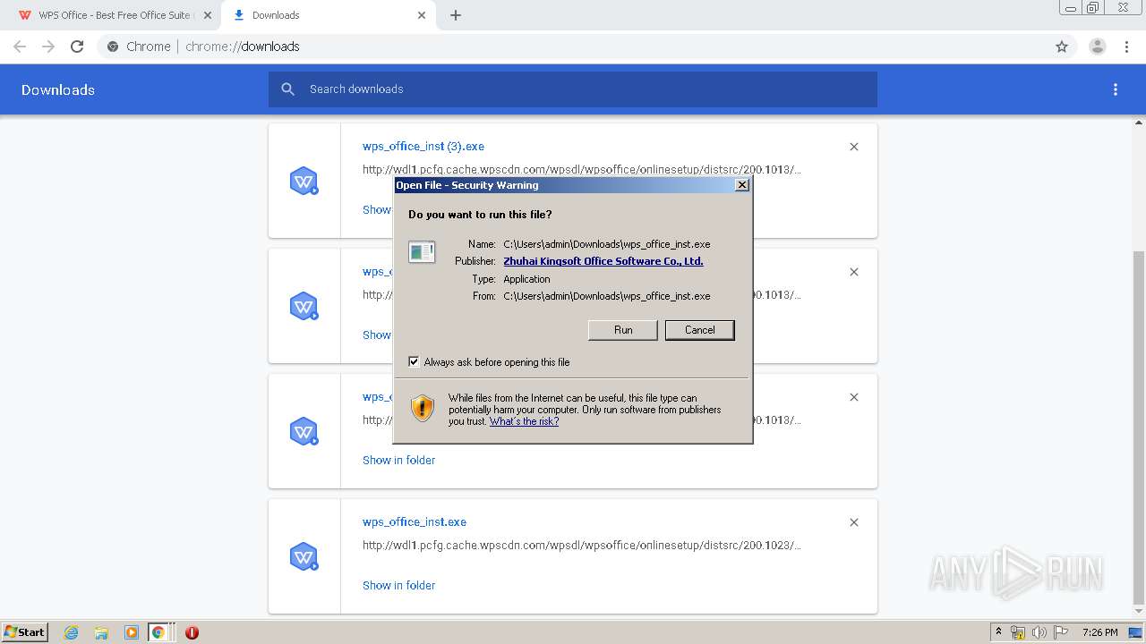 Malware analysis https://urldefense.com/v3/__https:/kso.page.link/wps__;!!HL9eAG-pe8ETeg ...