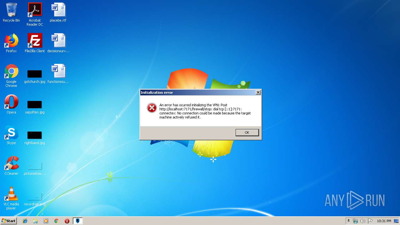 Malware Analysis Riseupvpn-win-latest.exe Malicious Activity