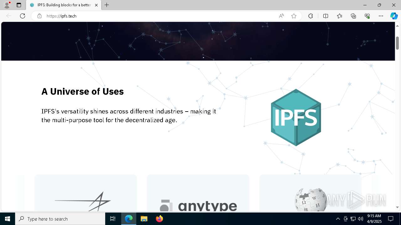 Analysis https://ipfs.io/ Malicious activity - Interactive analysis ANY.RUN