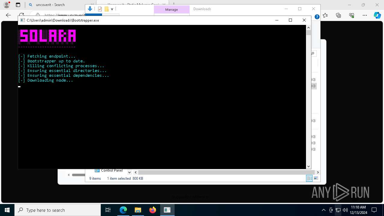 Malware analysis https://01fa443f.solaraweb-alj.pages.dev/download/static/files/Bootstrapper.exe ...