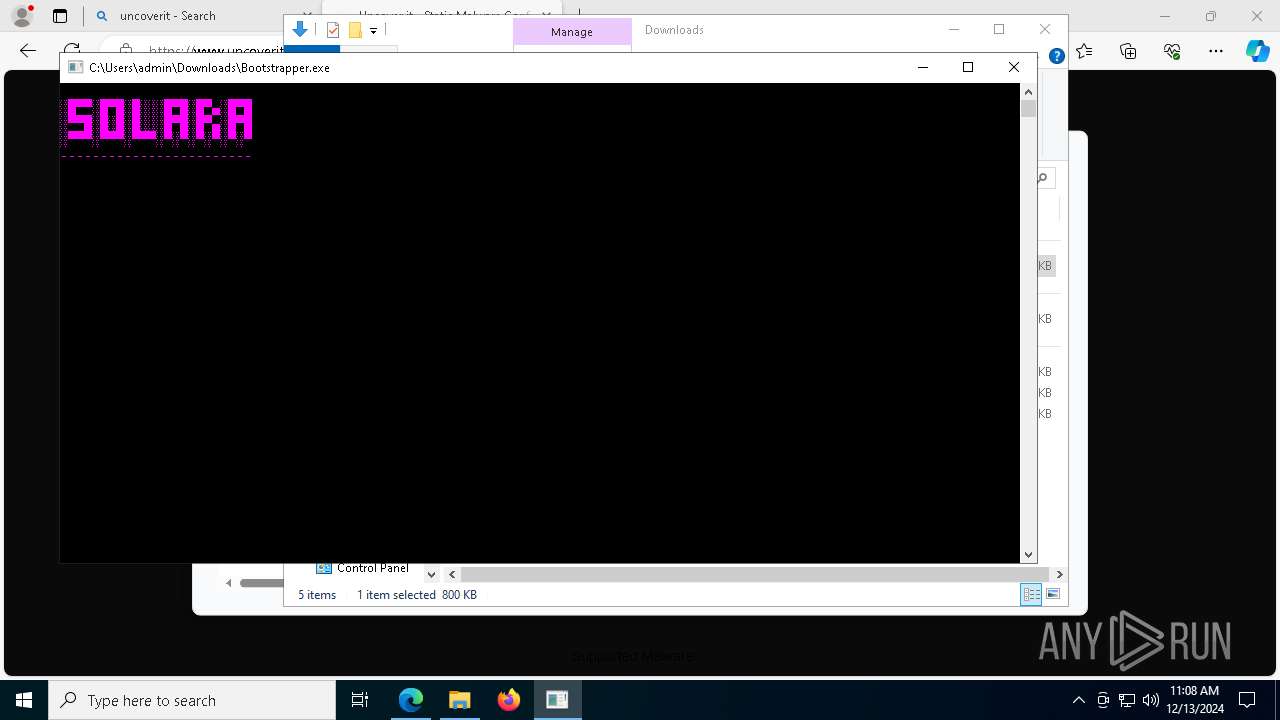 Malware analysis https://01fa443f.solaraweb-alj.pages.dev/download/static/files/Bootstrapper.exe ...