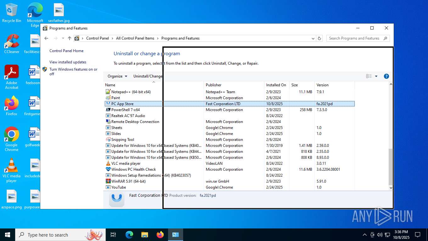 Malware analysis Setup.exe Malicious activity | ANY.RUN - Malware ...