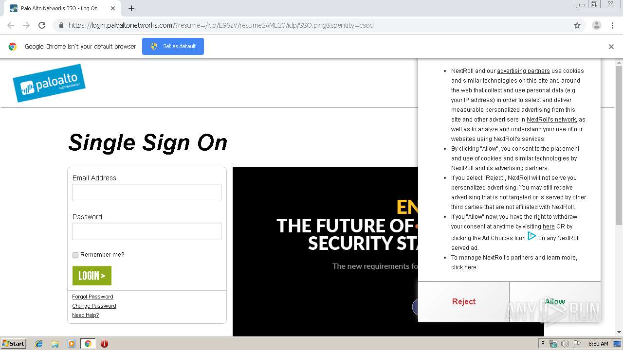 Analysis https://paloaltonetworks.csod.com No threats detected - Interactive analysis ANY.RUN