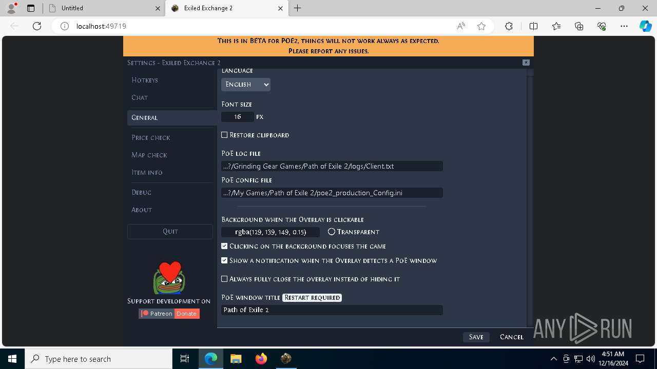 Malware analysis https://github.com/Kvan7/Exiled-Exchange-2/releases/download/v0.1.0/Exiled ...