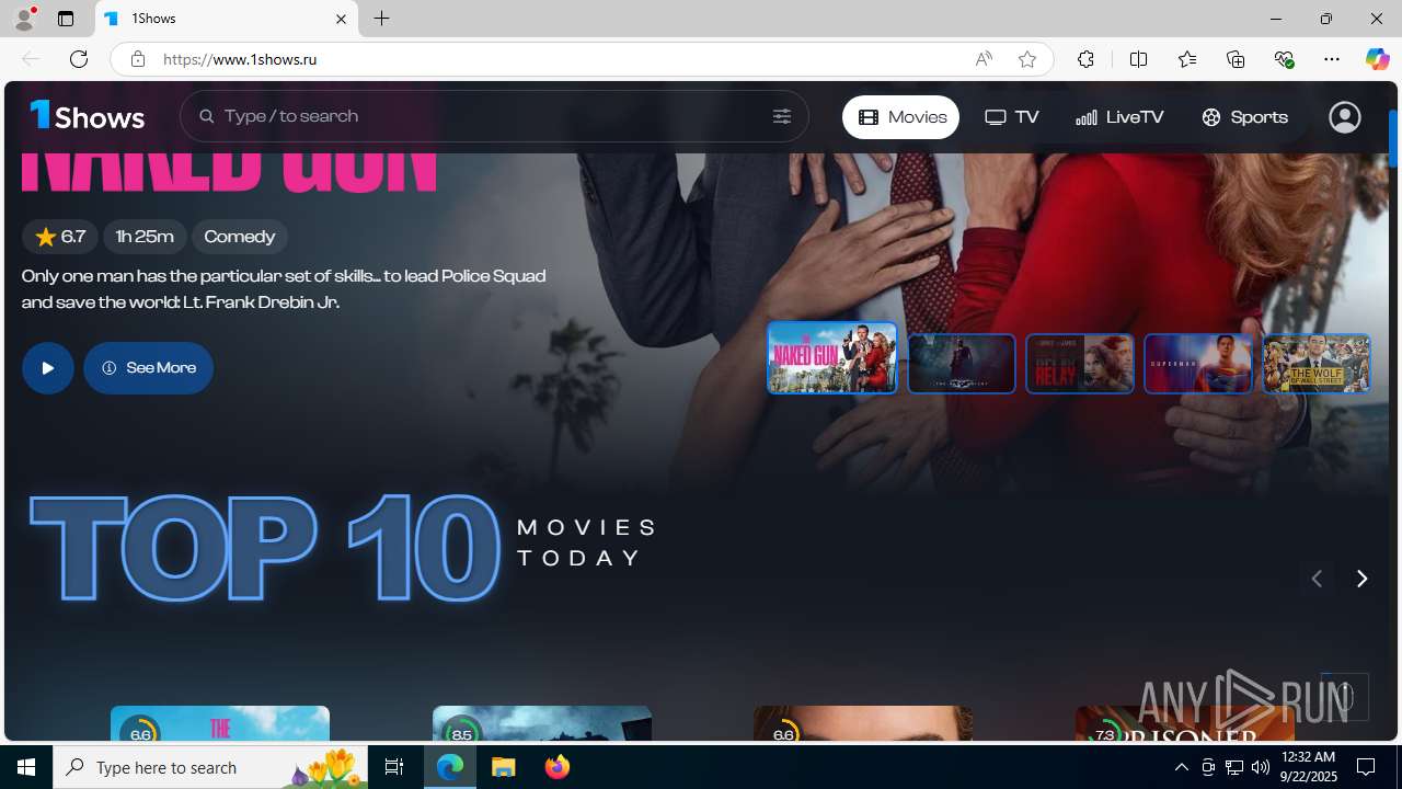 Malware analysis https://www.1shows.ru Malicious activity | ANY.RUN ...