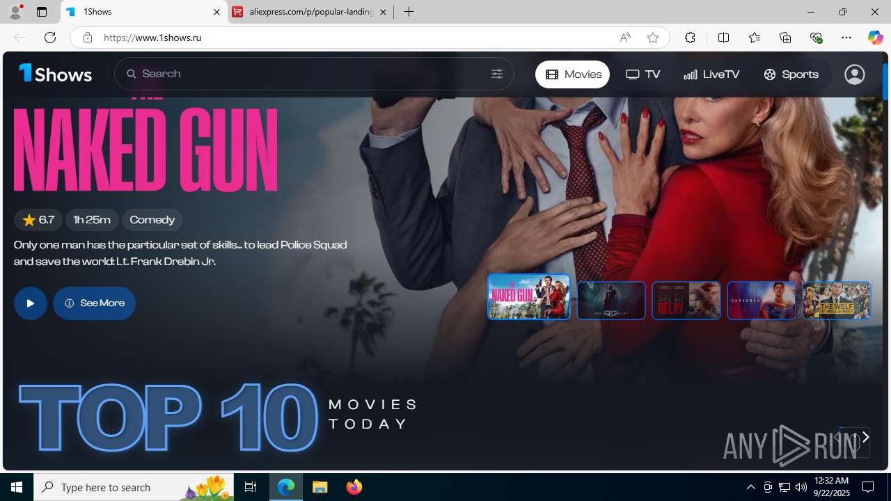 Malware analysis https://www.1shows.ru Malicious activity | ANY.RUN ...
