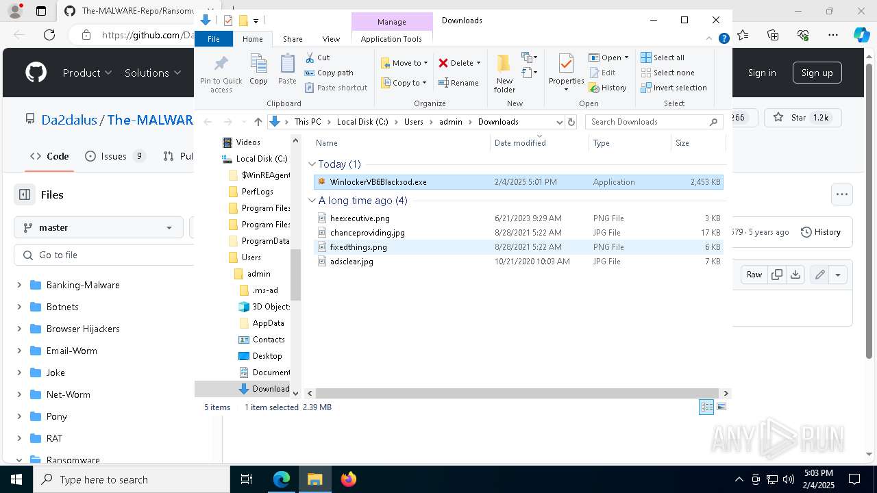 Analysis https://github.com/Da2dalus/The-MALWARE-Repo/blob/master ...