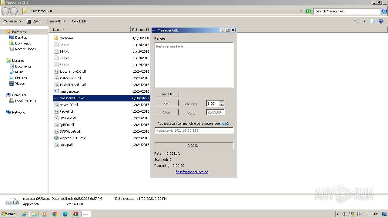 Malware Analysis Masscan Gui.zip Malicious Activity 