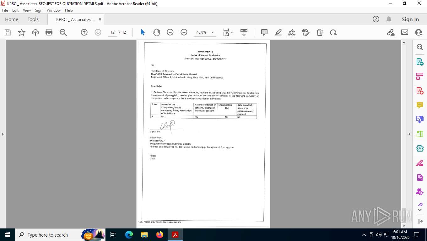 Malware analysis KPRC _ Associates-REQUEST FOR QUOTATION DETAILS.pdf ...