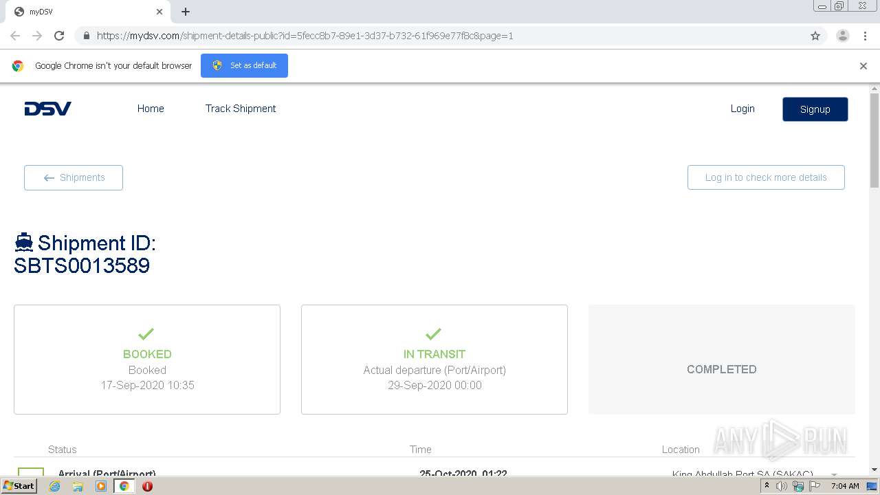 Malware analysis https://mydsv.com/track-shipment?id=SBTS0013589 ...