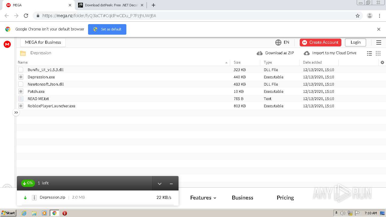 Malware analysis https://mega.nz/folder/fyQ3laCT#CqldPwCiDu_P7PzjhUWjBA ...