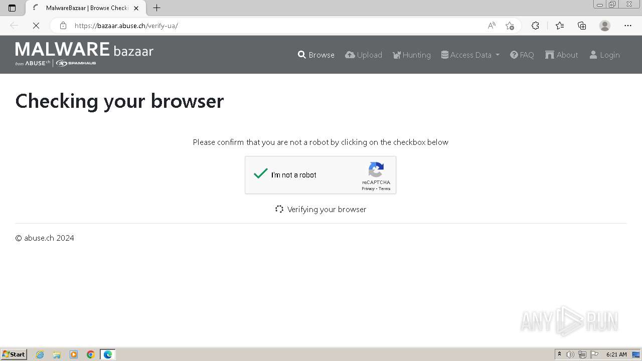 Analysis https://bazaar.abuse.ch/sample ...