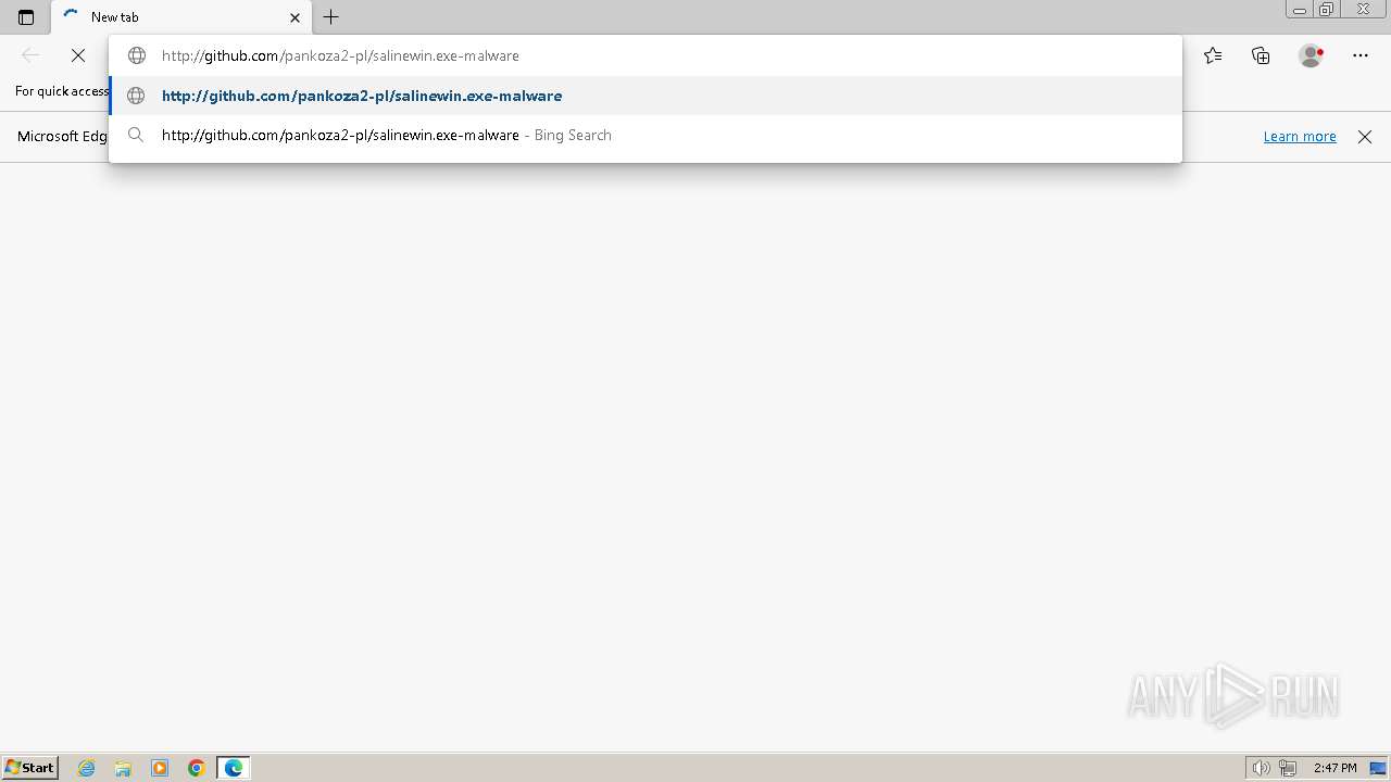 Malware analysis /pankoza2-pl/salinewin.exe-Malware/raw/main/old/salinewin%200.01.exe Malicious ...