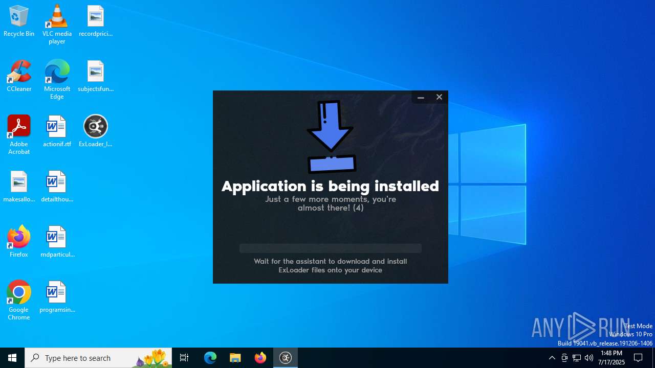 Malware analysis ExLoader_Installer.exe Malicious activity | ANY.RUN ...