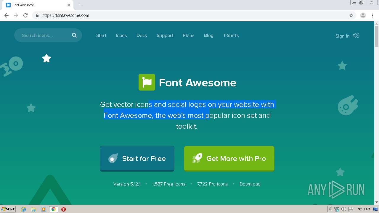 Malware analysis https://kit-pro.fontawesome.com Malicious activity ...