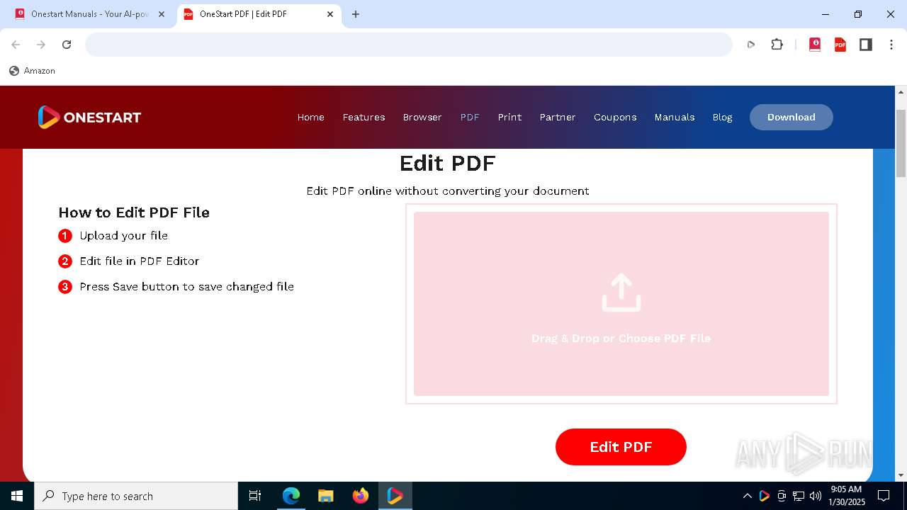 Malware analysis onestart.ai Malicious activity | ANY.RUN - Malware Sandbox Online
