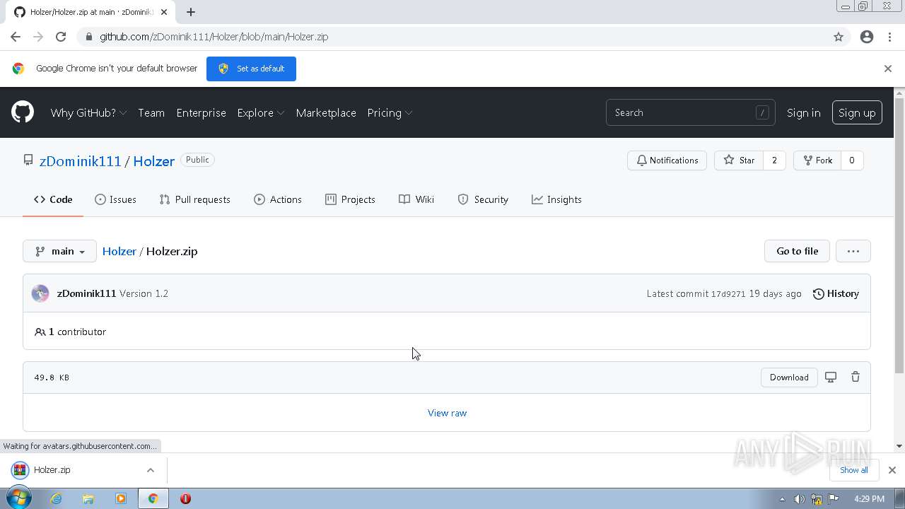 Malware analysis https://github.com/zDominik111/Holzer Malicious activity | ANY.RUN - Malware ...