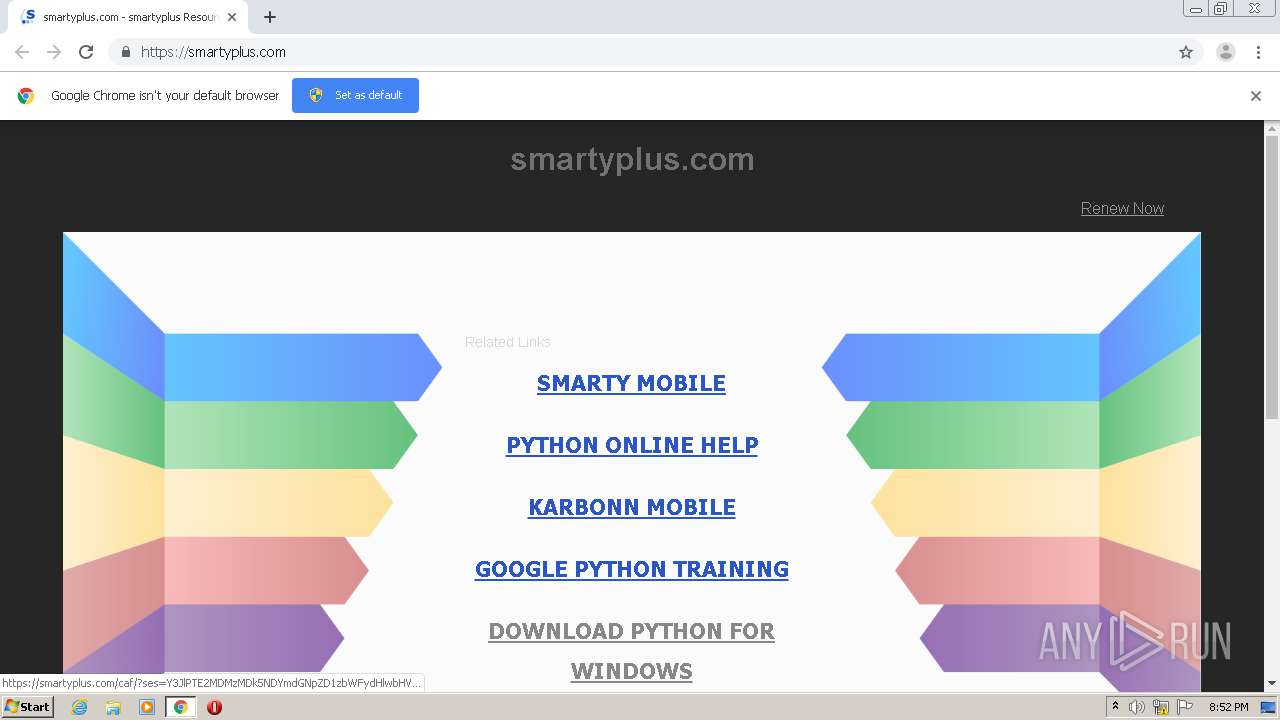 Malware analysis http://smartyplus.com Malicious activity | ANY.RUN - Malware Sandbox Online