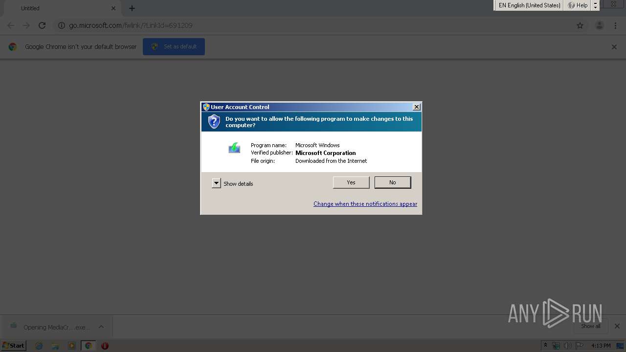 Malware analysis http://go.microsoft.com/fwlink/?LinkId=691209 Malicious activity | ANY.RUN ...
