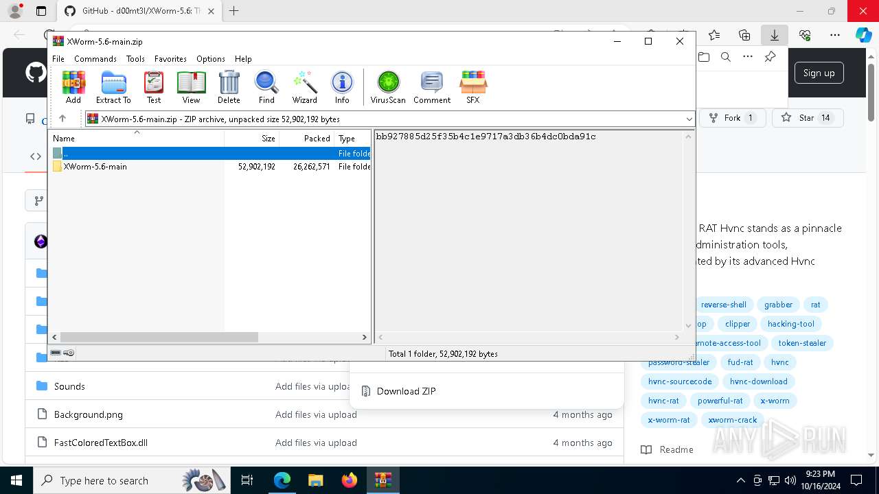 Malware analysis https://github.com/d00mt3l/XWorm-5.6 Malicious ...