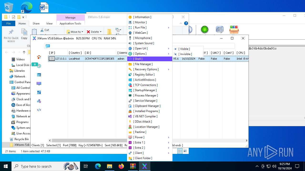 Malware analysis https://github.com/d00mt3l/XWorm-5.6 Malicious activity | ANY.RUN - Malware ...