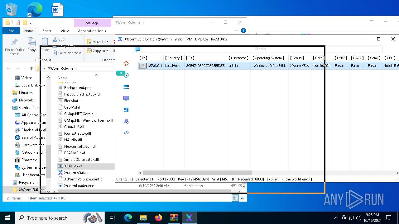 Malware analysis https://github.com/d00mt3l/XWorm-5.6 Malicious ...