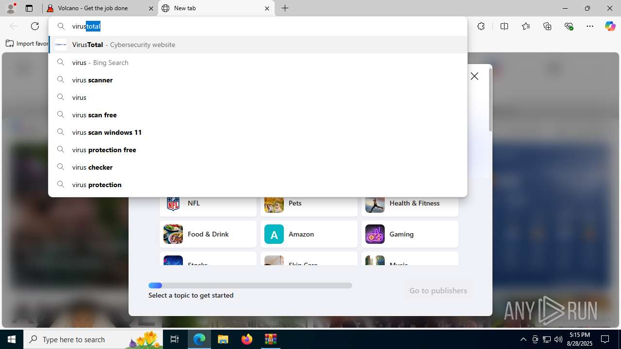 Malware analysis https://volcano.wtf/ Malicious activity | ANY.RUN ...