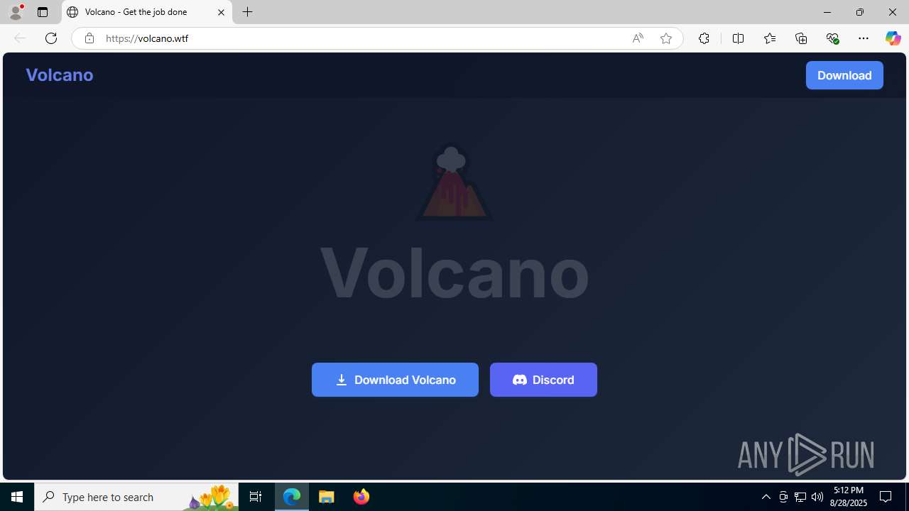 Malware analysis https://volcano.wtf/ Malicious activity | ANY.RUN ...