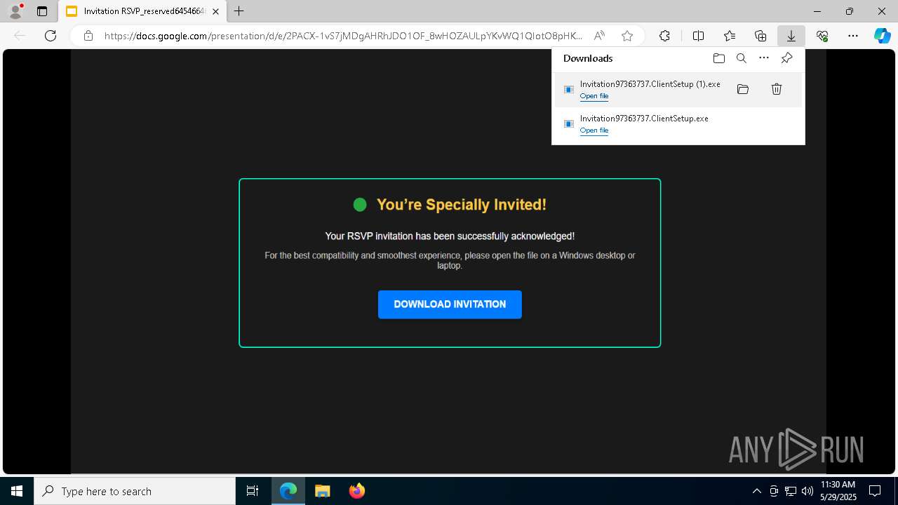 Malware analysis https://docs.google.com/presentation/d/e/2PACX-1vS7jMDgAHRhJDO1OF ...
