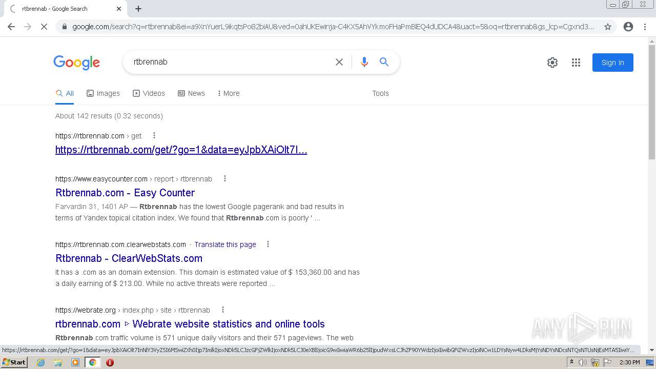 Malware analysis https://rtbrennab.com Malicious activity | ANY.RUN ...