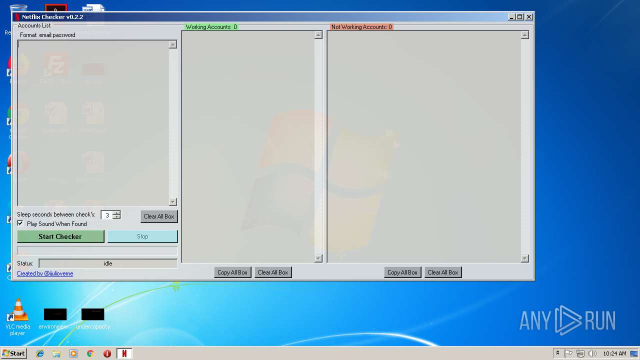 Analysis http://download987.mediafire.com/1929evgpqvtg/7mi49x2dv9uq67e/Netflix+Checker+v0.2.2 ...
