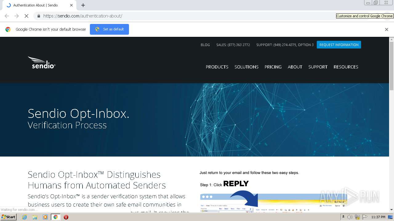 Malware analysis http://www.sendio.com/authentication-about Malicious activity | ANY.RUN ...