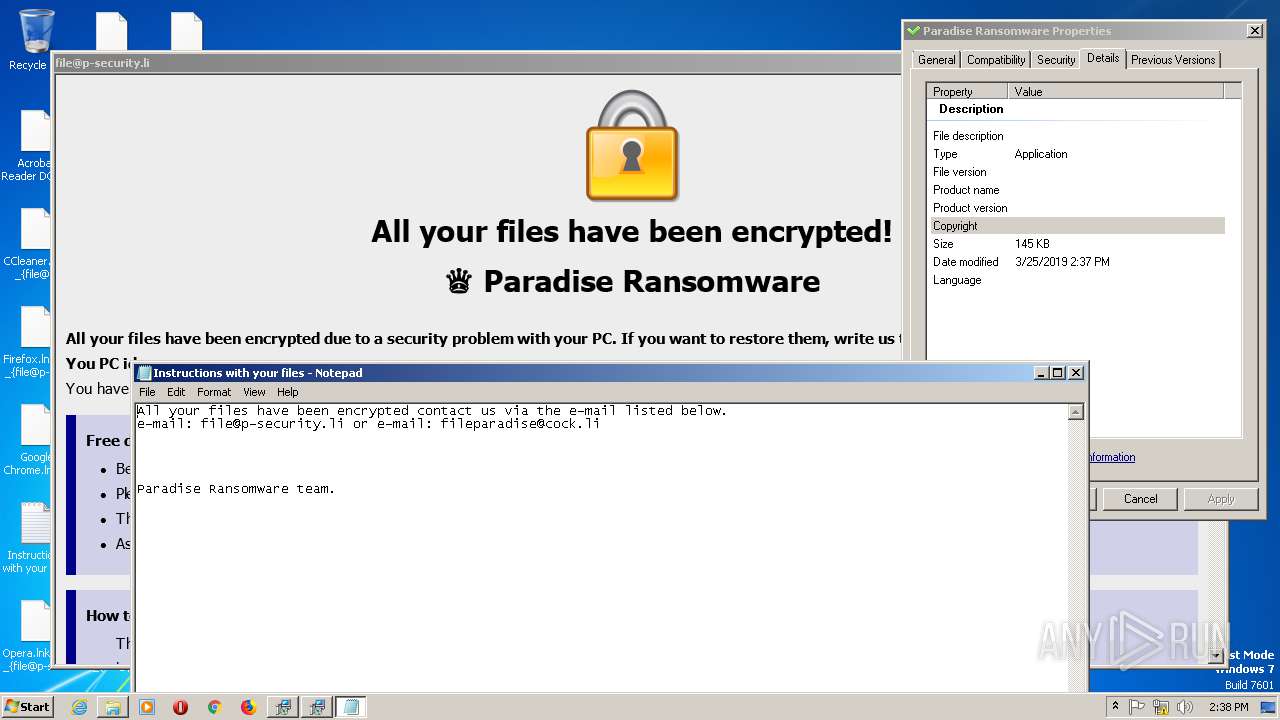 Malware Analysis Paradise Ransomware Malicious Activity